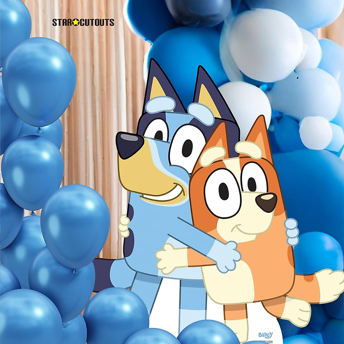 Star Cutouts SC4558 Bluey and Bingo Cardboard Cut Out - Bluey Theme Birthday Party - Bluey Birthday Supplies - Height 91cm