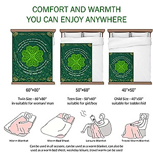 Luxury St. Patrick's Day Blankets,Fuzzy Warm and Cozy Throw Blanket for Couch,Seasonal Spring Holiday Blanket for Couch Bed Living Room 60"x50"