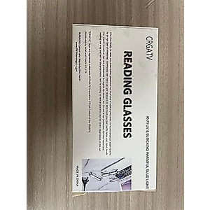 CRGATV 3-Pack Reading Glasses for Men Blue Light Blocking Metal Full Wide Frame Computer Readers Anti UV/Eye Strain/Glare (+2.5 Magnification Strength)