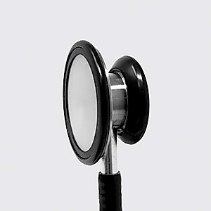 Ever Ready First Aid Pro Classic Dual Head Stethoscope for Paramedics and Nurses, 4 Ear Tips, Replacement Diaphragm - Black