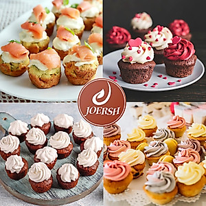 JOERSH Silicone Mini Muffin Pans 24 Cups Mini Cupcake Pan, Silicone Egg Bite Molds for Baking Mini Muffin Tin Nonstick 2 Pack