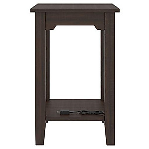 Signature Design by Ashley Camiburg Modern Chair Side End Table with USB Charging Port, Brown