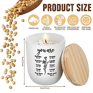 Norme Religious Candles Catholic Gifts for Christian Women Jesus Prayer Spiritual Candles 7 oz Scented Jar Bible Candle Stephanie Positive Saying Candle for Mom Friend Teacher Nurse Gifts(Cute Style)