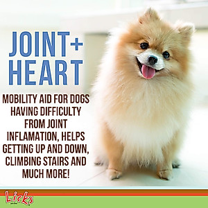 Licks Pill-Free Small Breed Dog Joint and Heart - Glucosamine & Omega 3 Fish Oil Supplement for Dogs - Inflammation Supplements for Joint Support - Gel Packets - 10 Use