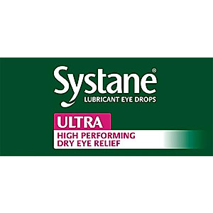 Systane Ultra Lubricant Eye Drops, Artificial Tears for Dry Eye, Twin Pack, 10-mL Each