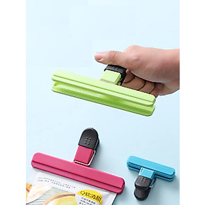 12 Pack Large Chip Bag Clips Set, Wmiwulien Assorted Sizes Food Bag Clips, Chip Clips, Plastic Heavy Seal Grip