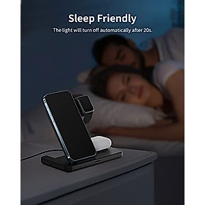 JoyGeek Foldable 3-in-1 Wireless Charger - Charging Dock for Apple, Wireless Charger Station for iPhone 14/13/12/11 Pro, Pro Max, Plus, Mini/SE/X/8, iWatch Ultra/8/7/6/SE/3, AirPods Pro/Pro2/2/3