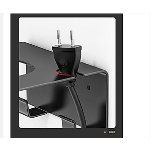 Bathroom Hair Dryer Holder Shelf Wall Mounted Bathroom Blow Dryer Rack Toilet No Punch Hair Dryer Storage Hanger（Black）