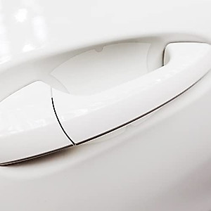 NHHC 8PCS Car Door Handle Cup Scratch Protector Stickers,Non-Marking TPU Carbon Fiber Texture Door Bowl Paint Protection Film Universal Automotive Exterior Decor Accessories (Transparent)