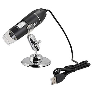 WSJIE 1600X Digital Microscope LED Magnifier Camera USB Electronic Microscope with Lift Stand for Mobile Phone PC (Color : A, Size : See Figure)