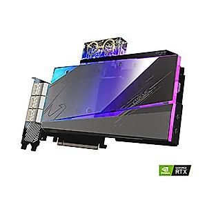 GIGABYTE AORUS GeForce RTX 3080 Xtreme WATERFORCE WB 10G (REV 2.0) Graphics Card, Water Block Cooling System, LHR, 10GB 320-bit GDDR6X, GV-N3080AORUSX WB-10GD REV2.0 Video Card