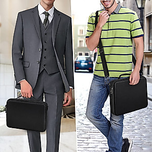 SITHON Hard Shell Laptop Shoulder Bag for 13.6-inch MacBook Air M3/A3113 M2/A2681 2024-2022, MacBook Pro 14 M4 Pro Max 2024 A3112 A3401 A3185, Shockproof Tablet Case Electronics Storage Bag, Black