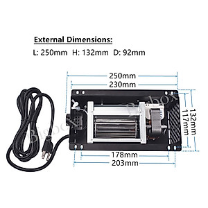 Adviace Replacement Wood Stove Blower, S31105 Blower Fan for GHP Group, Monessen/Majestic (MHSC Brands), Majestic Dutchwest Windsor, CFM US Century Plate Steel Freestanding Wood Stove Fireplace