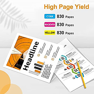 HenceBuy Compatible Ink Cartridge Replacement for Canon CLI-281 XXL 281XXL Use with Canon PIXMA TS9521C TS9520 TS9120 TS8220 TS8120 TS6220 TS6120 TR8520 TR7520 Printer (3 Cyan, 3 Yellow, 3 Magenta)