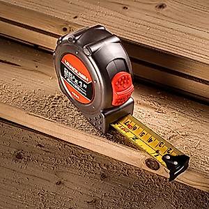 VANQUISH Heavy-Duty Tap Measure 25'/7.5m x 1"/25mm Easy Read Measuring Tape (4036)