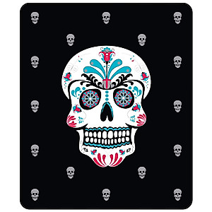 Infinity Republic - Sugar Skull Halloween Soft Fleece Throw Blanket - 50x60 Perfect for Living Rooms, bedrooms, Kids' Rooms, Outdoors!
