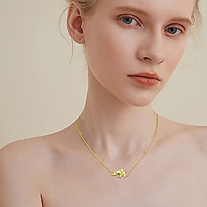 Starsinsky 18K Gold Koala Necklace - Cute Animal Koala Bear Jewelry Gifts for Women Girls Animal Lovers Stocking Stuffers-16+2Inch