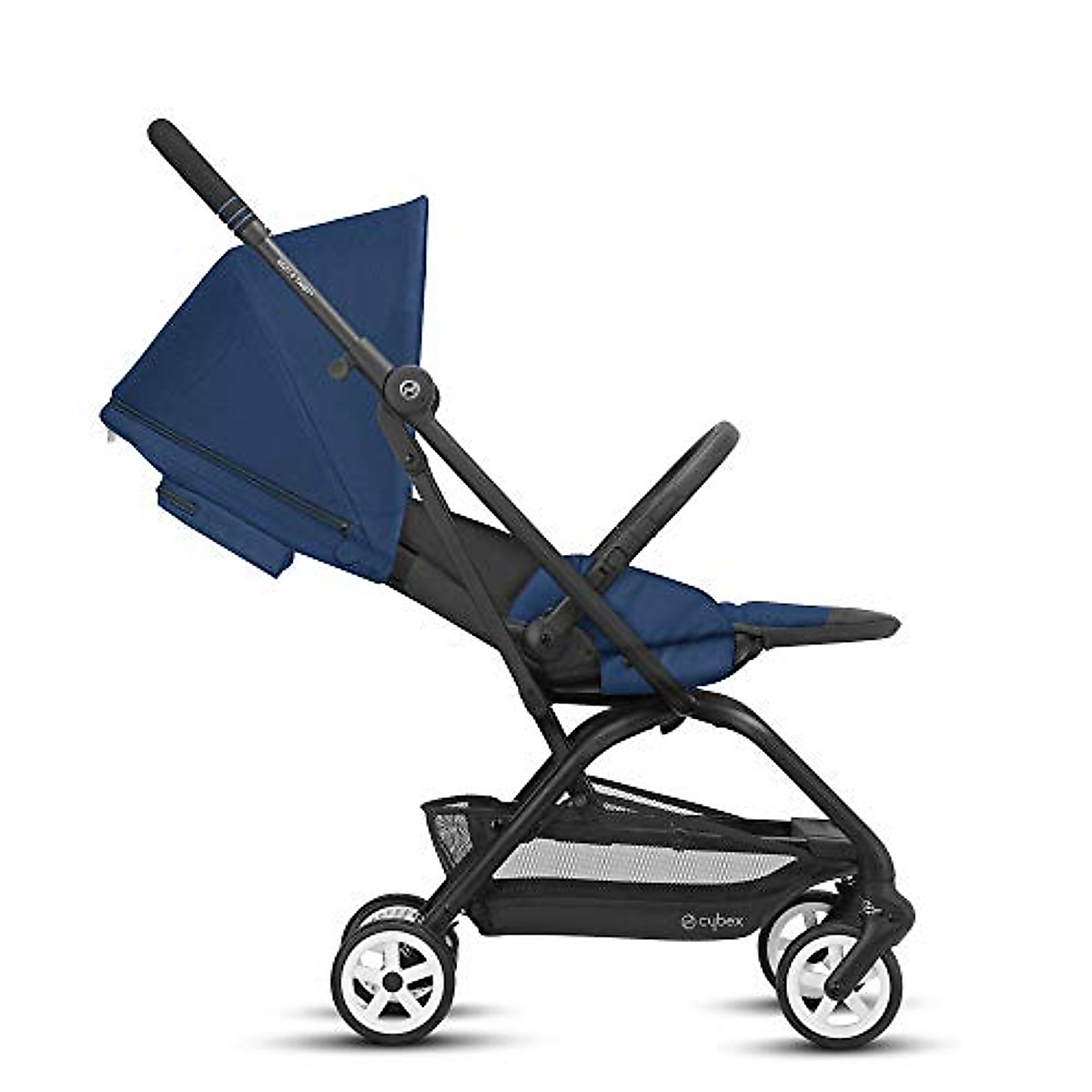 CYBEX Eezy S Twist 2 Stroller, 360° Rotating Seat, Parent Facing or Forward Facing, One-Hand Recline, Compact Fold, Lightweight Travel Stroller, Stroller for Infants 6 Months+, Navy Blue