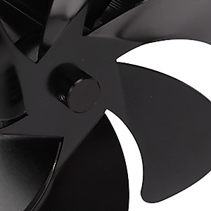 Naroote Stove Eco Fan, 6 Blade 1400rpm Wind Speed High Temperature Resistant Heat Powered Fan for Gas Furnaces