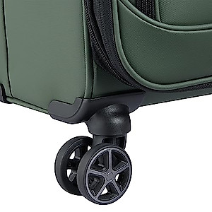 DELSEY Paris Sky Lite Softside Expandable Luggage with Spinner Wheels, Green, Checked-Large 28 Inch