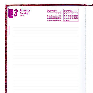 Brownline 2023 Traditional Daily/Monthly Planner, Untimed Journal, 12 Months, January to December, Perfect Binding, 8.25" x 5.75", Bright Red (CB389.RED-23)