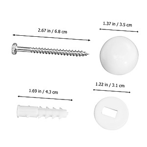 Uonlytech 4 Sets Toilet Decorative Cap Screws for Plastic Universal Lids Toilet Seat Hinge Toilet Screws Brass Closet Bolts Toilet Accessories Toilet Installation Anchor Screw Toilet Bolts