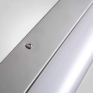 LITFAD LED Under Cabinet Lighting Mirror Bathroom Vanity Lights Waterproof Fog Lamp Stainless Steel Tube LED Vanity 22.83" Long 12W Simple Wall Light Modern Linear Vanity Closet Light White Light