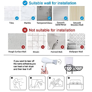 Towel Rack for Bathroom Wall Mounted, Adhesive Towel Holder with 2 Hooks for Towel Storage, Towel Organizer Wall Mount for Bath Wall, Black, 2 Pack