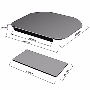 Monitor Mount Reinforcement Plate, Monitor Mount for Glass Desk, Steel Bracket Plate for Thin, Glass and Other Fragile Tabletop, fits Most Monitor Stand Grommet C Clamp Installation Hole Reinforcement