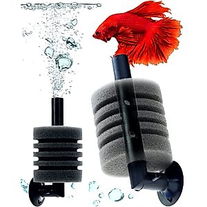 Aquarium Sponge Filter Luxury Set for Breeding Fry, Fish Tank Fine Small Sponge Filter up to 10 Gallon, Fish Tank Mini Bio Foam Filter for Betta Shrimp (2x Mini Sponge Filter)