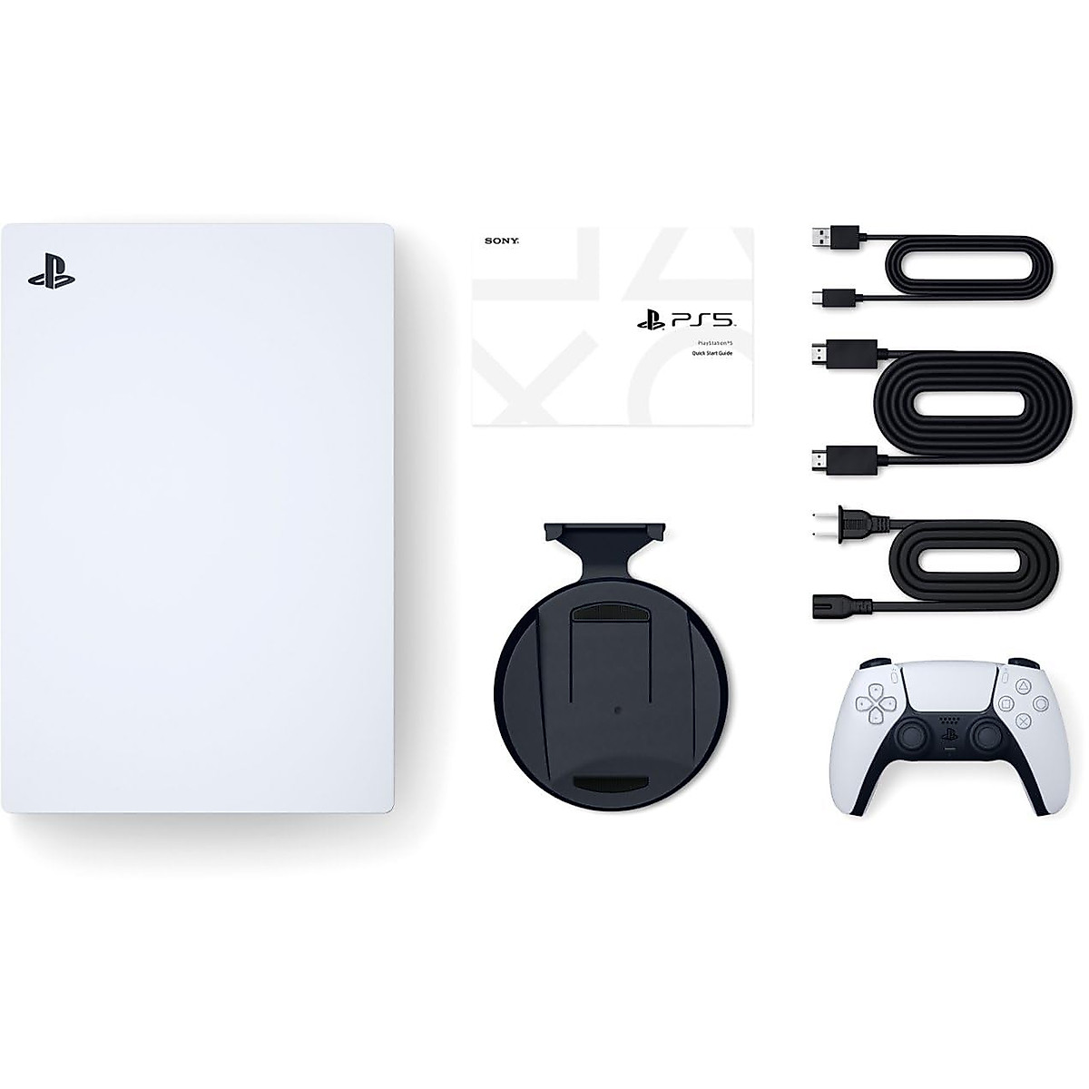 PlayStation 5 Enhanced Storage 1.8TB Disc Version Console - PS5 Disc Console with 1.8TB Ultra-High Speed PCIe Gen 4 NVNe SSD, DS Controller, Case, White, with GOW Voucher