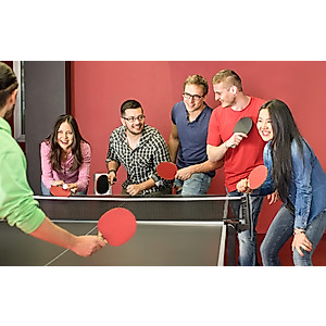 TigerTail Sports Game Over Colorful Design Ping Pong Paddle, Premium 5 Ply Table Tennis Racket (Black on Back)