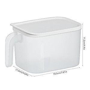 Fridge Lid Box - Clear Fridge Organizer Bin, Stackable Freezer Storage Container | Ice Bin Freezer Food Organizer with Lid and Handle, Frosted Transparent Bins Refrigerator Organizer Bin for Fruits