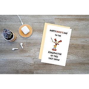 Ure Tenk Boss Appreciate Card, Funny Ringmaster Inspired Boss Day Card, Hilarious Card for Manager