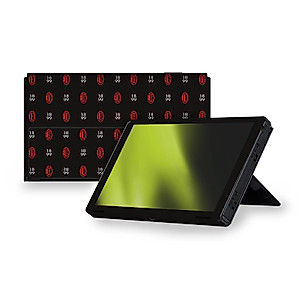 Head Case Designs Officially Licensed AC Milan Pattern Logo Art Vinyl Sticker Gaming Skin Decal Cover Compatible With Nintendo Switch OLED Bundle