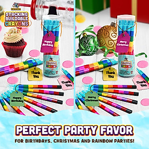 Ratatoys Stacking Crayons, 15 pc Set, Buildable and Stackable for Drawing, Coloring, or Arts and Crafts, Large Preschool Friendly Connect Pieces, Party Favor and Classroom Fun