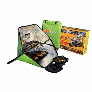 Sunflair Portable Solar Oven Deluxe with Complete Cookware, Dehydrating Racks, and Thermometer - Great for Camping, Outdoor Activities