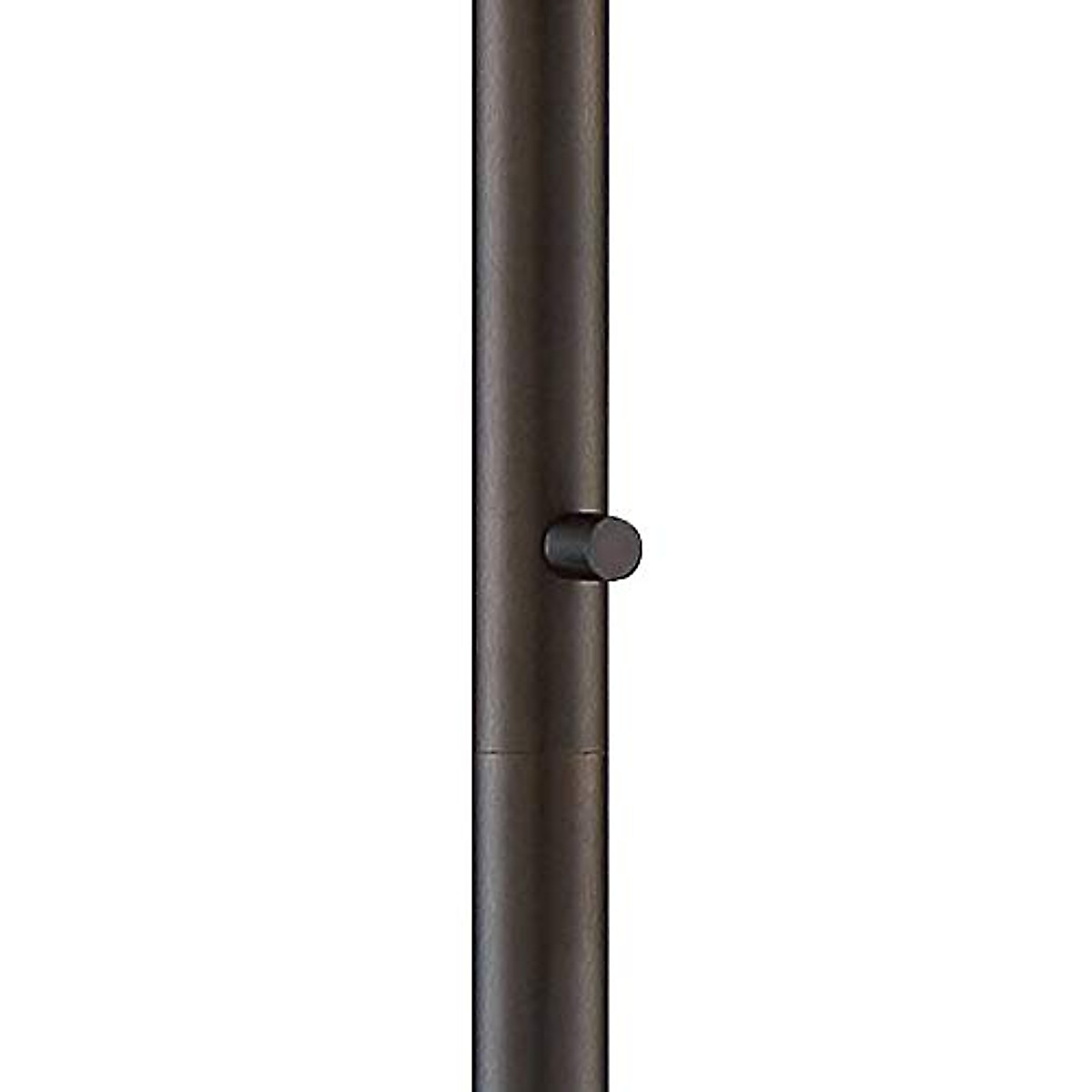 360 Lighting Seneca Modern Standing Floor Lamp 56" Tall Dark Bronze Brown Twin Arm Adjustable Gooseneck Neutral Cotton Drum Shade for Living Room Reading House Bedroom Home