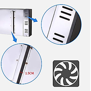 220V Commercial Food Warmer,Food Soup Warmer Stove Commercial Canteen Buffet Steam Heater with Glass Shield,for Catering and Restaurants