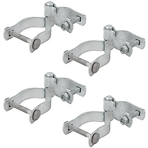 4 Sets Chain Link Fence Gate Post Hinge, Fit 2⅜" x1⅜, Thickness 3.5 mm