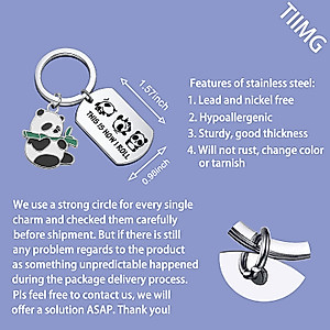 Panda Gift Panda Keychain Animal Lover Gift This is How I Roll (This is How I Roll)