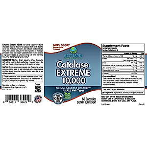 Catalase Extreme 10,000 - Three Pack Catalase Enzyme Hair Supplement with 10,000 IU's of Catalase, Saw Palmetto, FoTi, Biotin, PABA, and More 180 Count