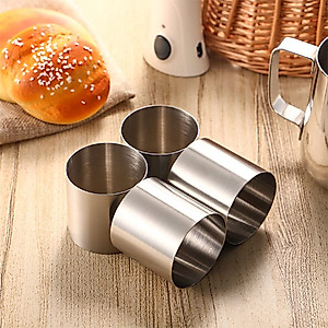 Hemoton Cutter Cake Rings 12 Pcs Round Cake Stainless Steel Cake Ring Mousse Mini Fondant Cheese Baking Pastry Rings Salad Dessert Cake Decorating Tools 5cm Cake Mousse Rings