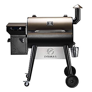 Z GRILLS 7002F/7002C 2021 Upgraded Wood Pellet Grill Smoker Portable for Outdoor BBQ, 8 in 1 BBQ Grill and Smoker with Digital Temperature Control, Hopper Clean-Out, 697 sq. in (Rain Cover Included)
