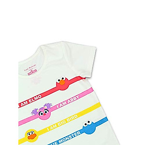 Isaac Mizrahi Loves Sesame Street Elmo Toddler Baby Short Sleeve T-Shirt Tee (2T, White)