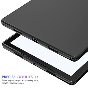 Puxicu Case for Galaxy Tab A8 Case 10.5 Inch 2022, Slim Design Matte TPU Rubber Soft Skin Silicone Protective Cover for Samsung Galaxy Tab A8 10.5"(SM-X200/SM-X205/SM-X207) Tablet - Black