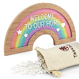 luxury little Baby Diaper Caddy Organizer with Rainbow Felt Letter Board