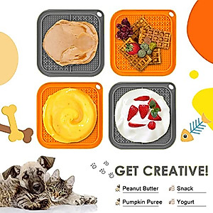 Lick Mat for Dogs with Suction Cups,Dog Food Licking Mat,Slow Feeder Dog Bowls for Boredom& Anxiety Reducer,Lick Pad for Dog & Cat Slow Feeders,Help Pets for Bathing,Nail Trimming,Grooming