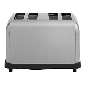Kratos 29M-011 Four-Slice Commercial Electric Pop-Up Toaster with Wide 1.5" Slots, Stainless Steel Toaster, 120V, 1800 Watts