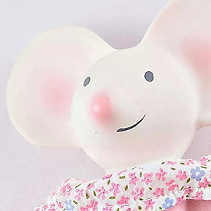 Meiya The Mouse Rubber Head Toy in Pink Dress - Meiya The Mouse Soft Toy with Rubber Head Baby Toys & Gifts for Ages 0 to 3
